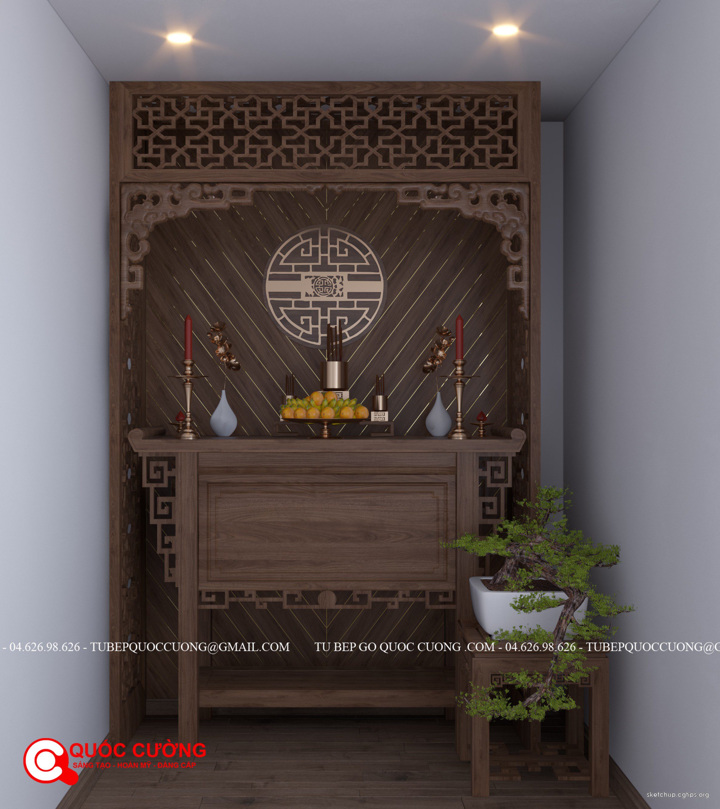 2465 Interior Altar Room Sketchup Model By TrongThanh Free Download