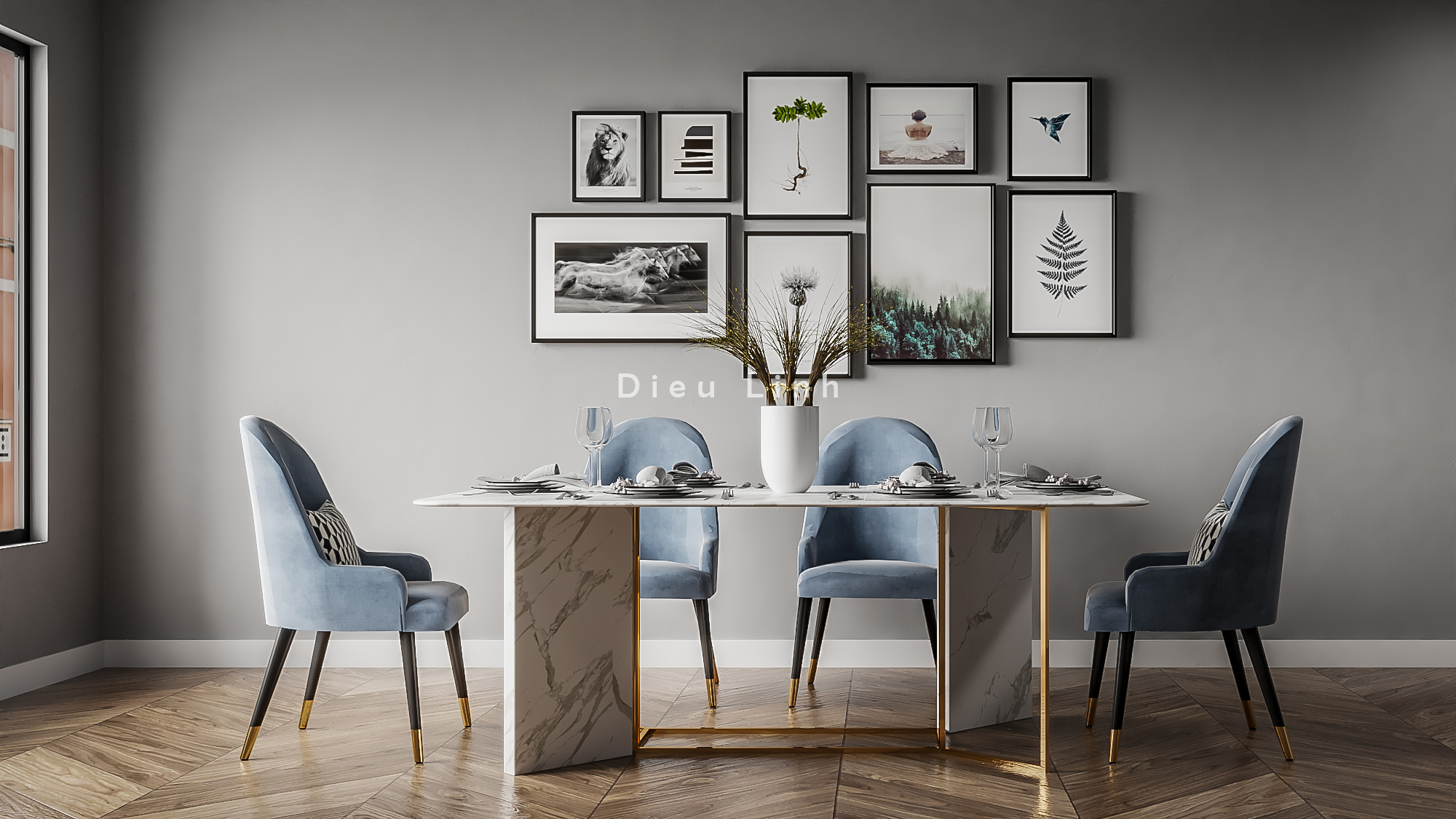 4418 Dining Table And Chair Sketchup Model By Dieulinh