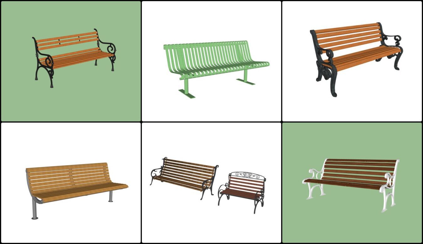 6384. Download Free Sketchup Bench Models