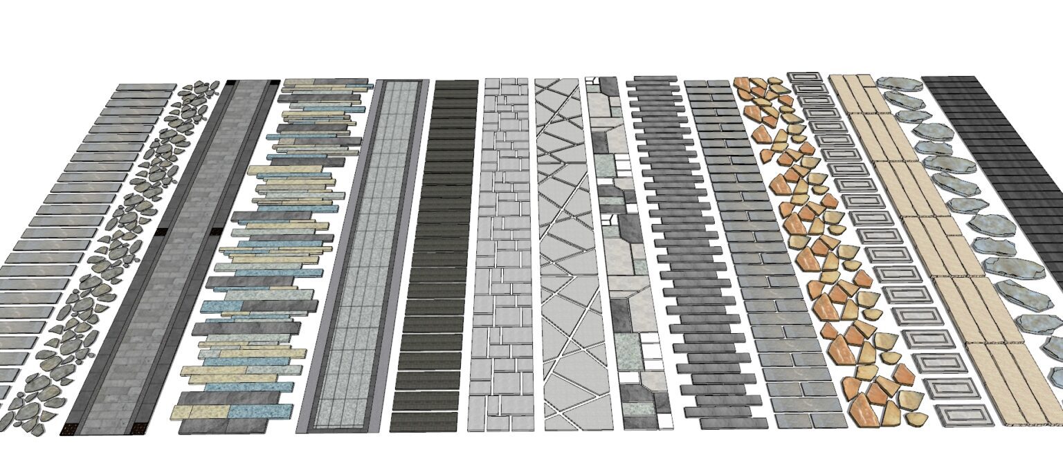 6429. Download Free Sketchup Stone and Paving Models