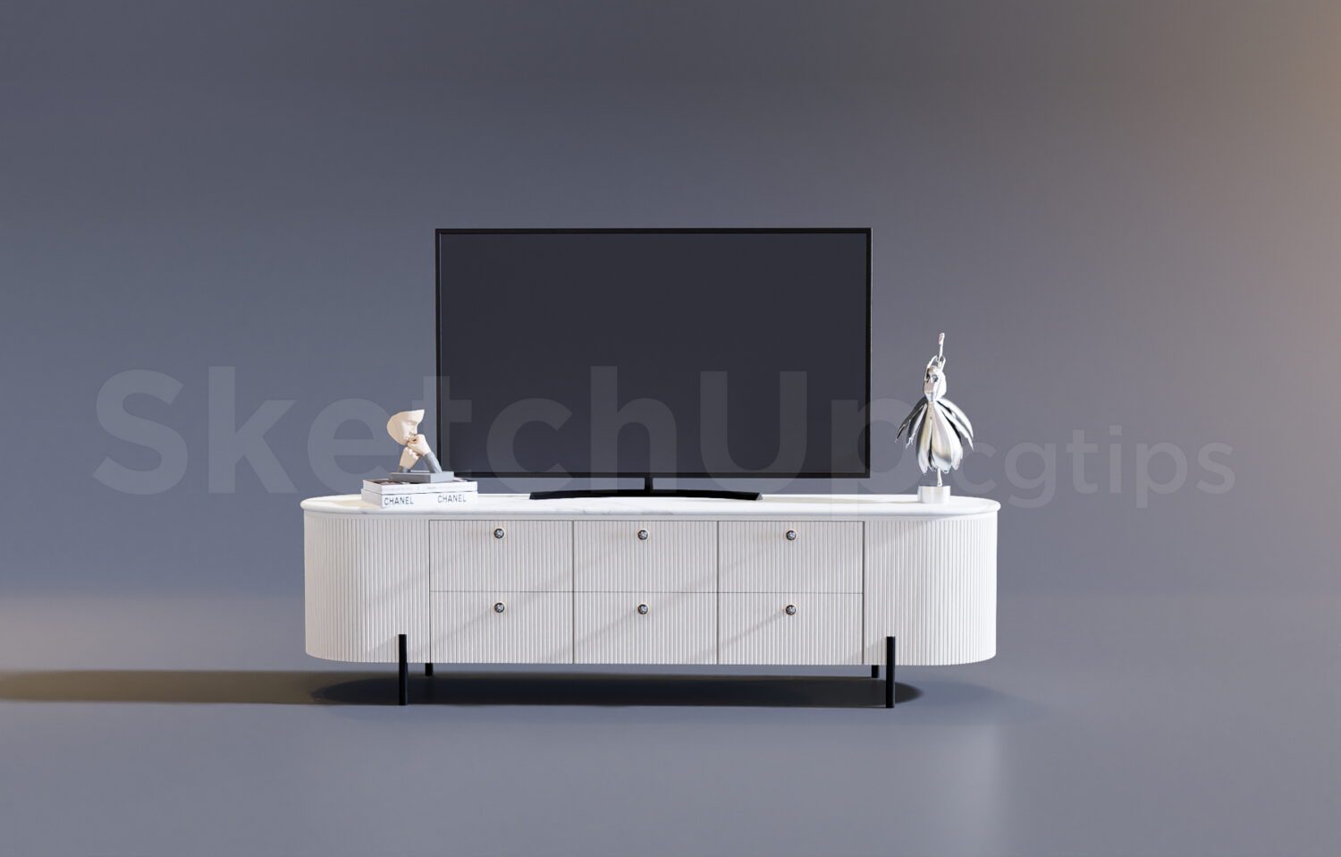 9354. Free Sketchup TV Cabinet Model Download