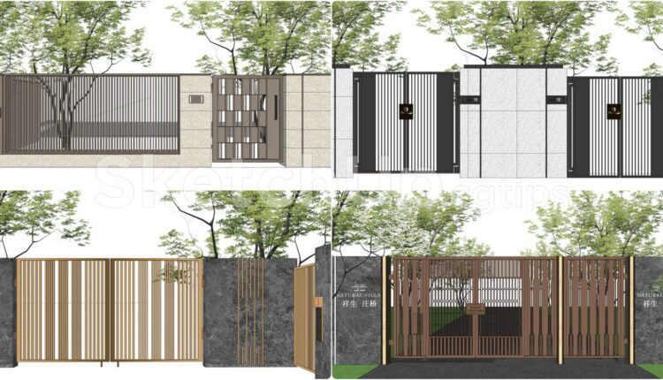 11043. Free Sketchup Gates Models Download - Sketchup Models For Free ...