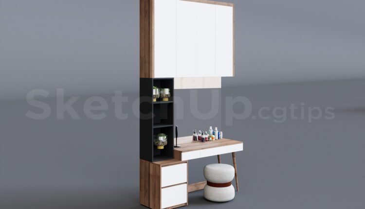 12340. Free Sketchup Dressing Table Model Download - Sketchup Models ...
