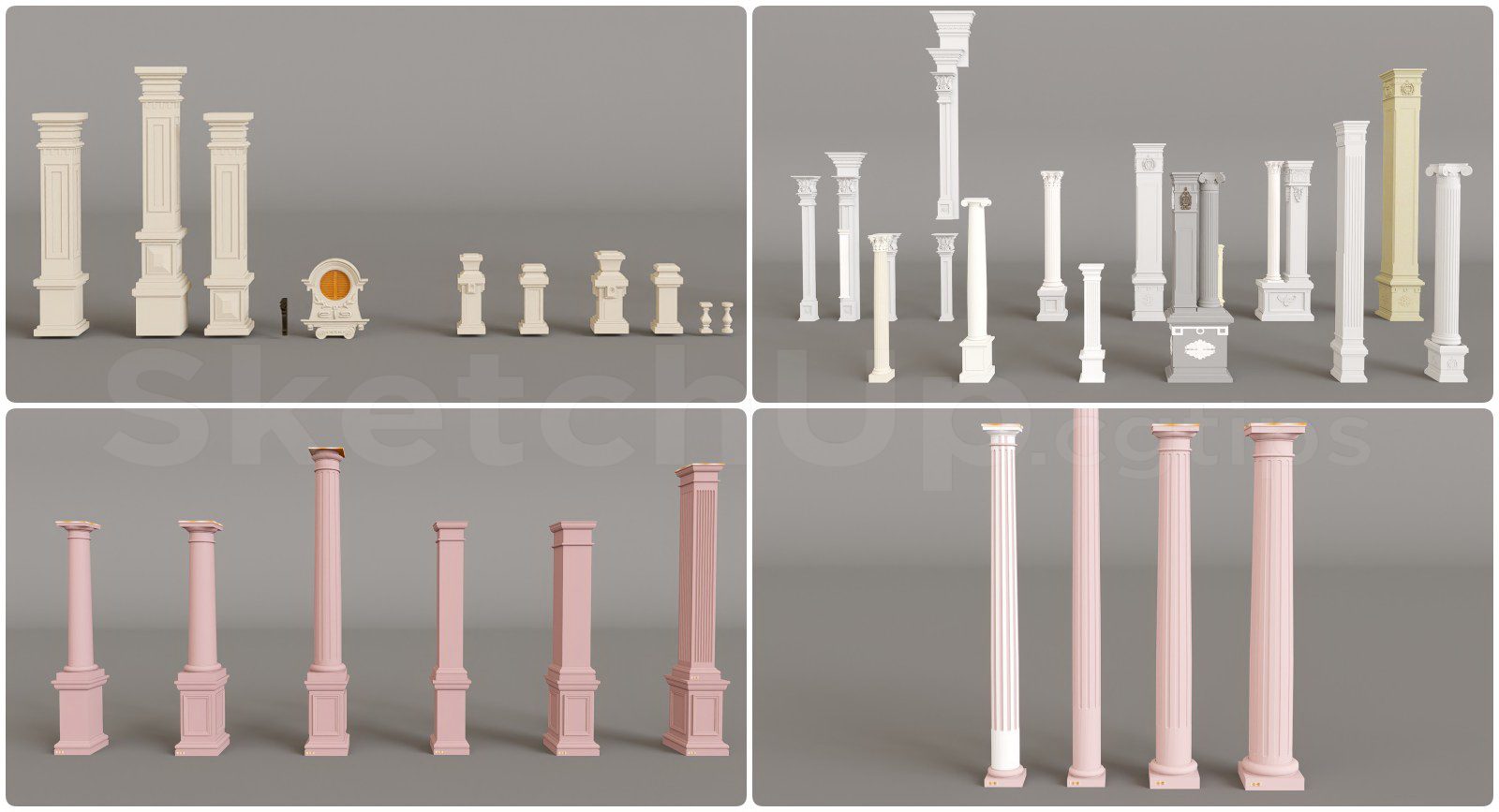 11718. Download SketchUp models of Roman column - Sketchup Models For ...