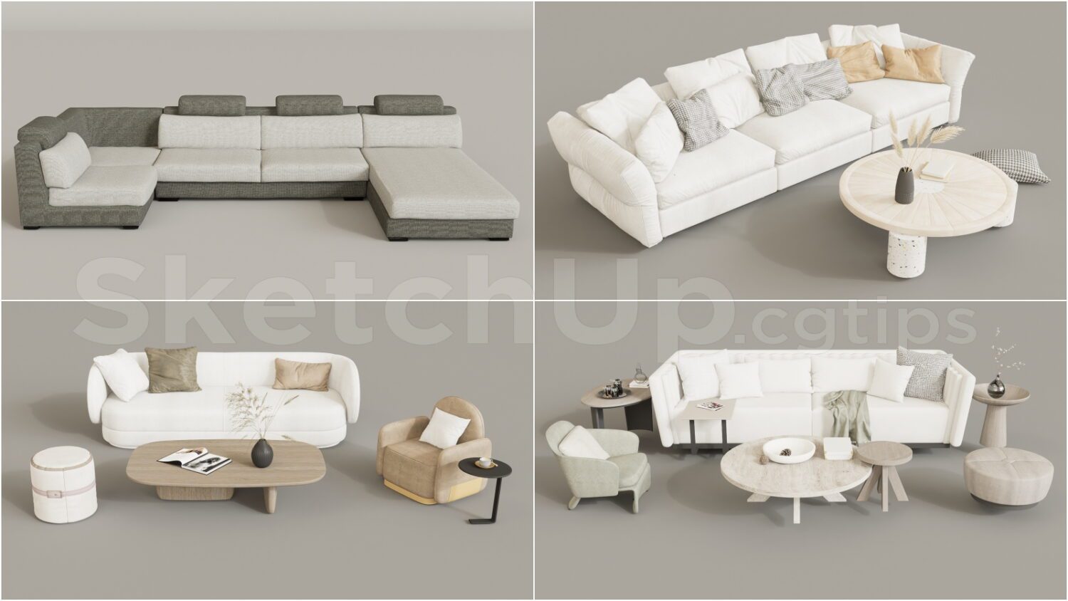 14718. Free Sketchup Sofa Model Download