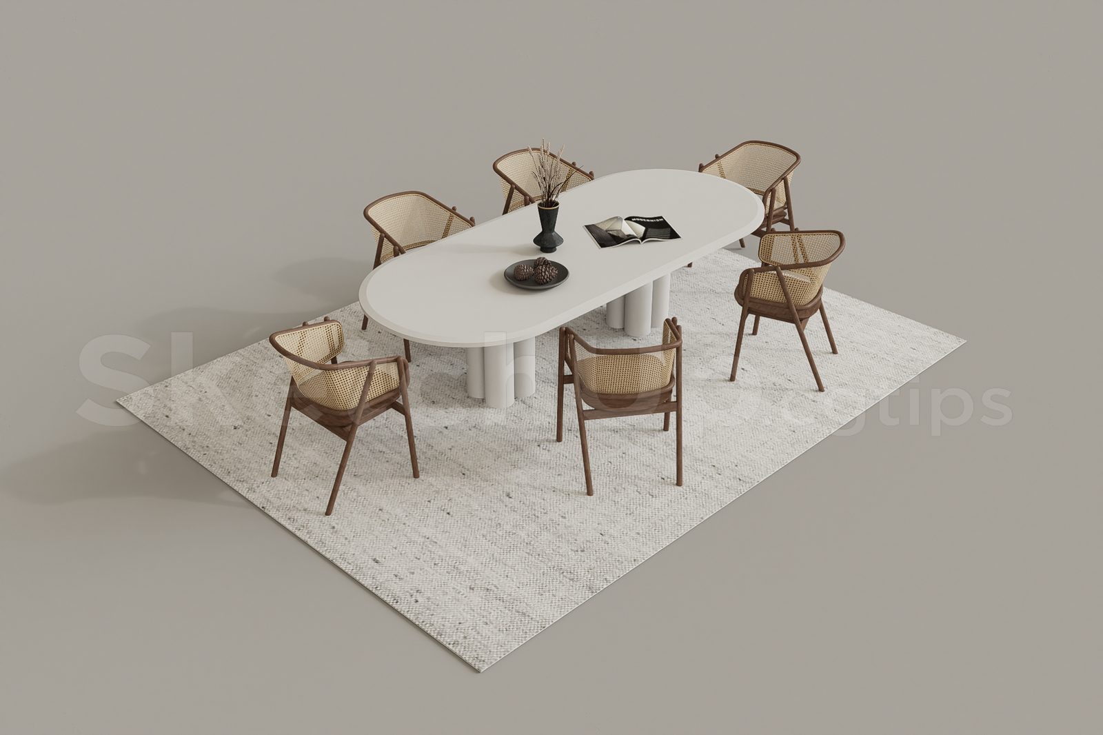 14740. Free Sketchup Dining Table Model Download