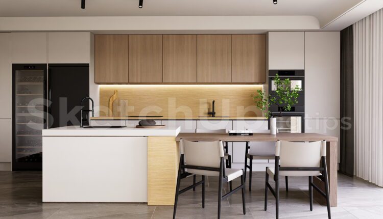 15004. Sketchup Kitchen Model Download - Sketchup Models For Free Download