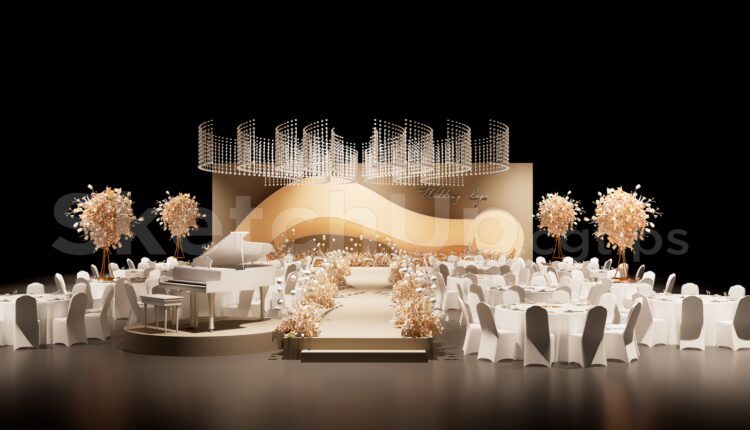 15784. Free Sketchup Wedding Decoration Models Download (1) - Sketchup ...