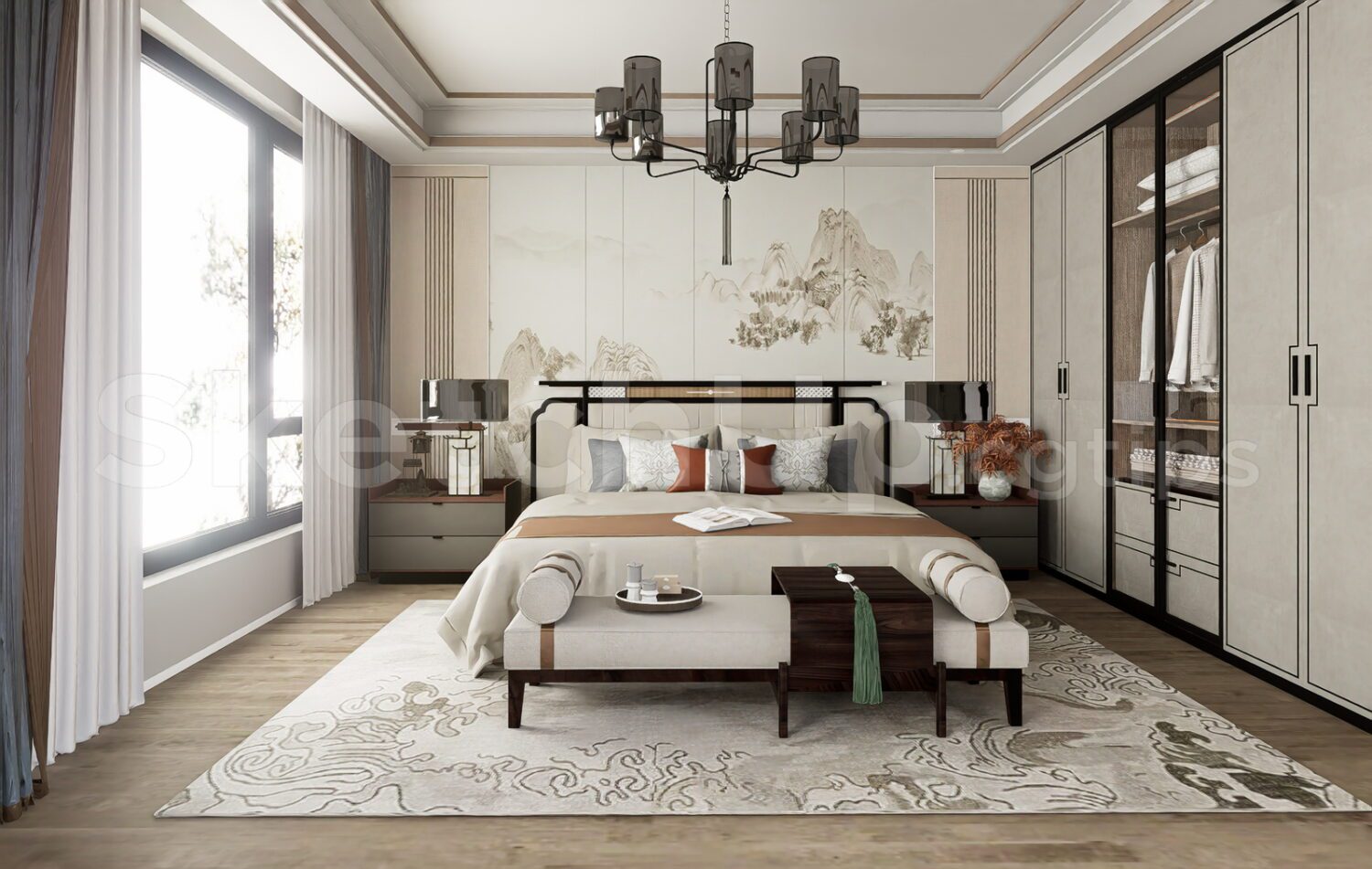 15825. Free Sketchup Bedroom Interior Model Download