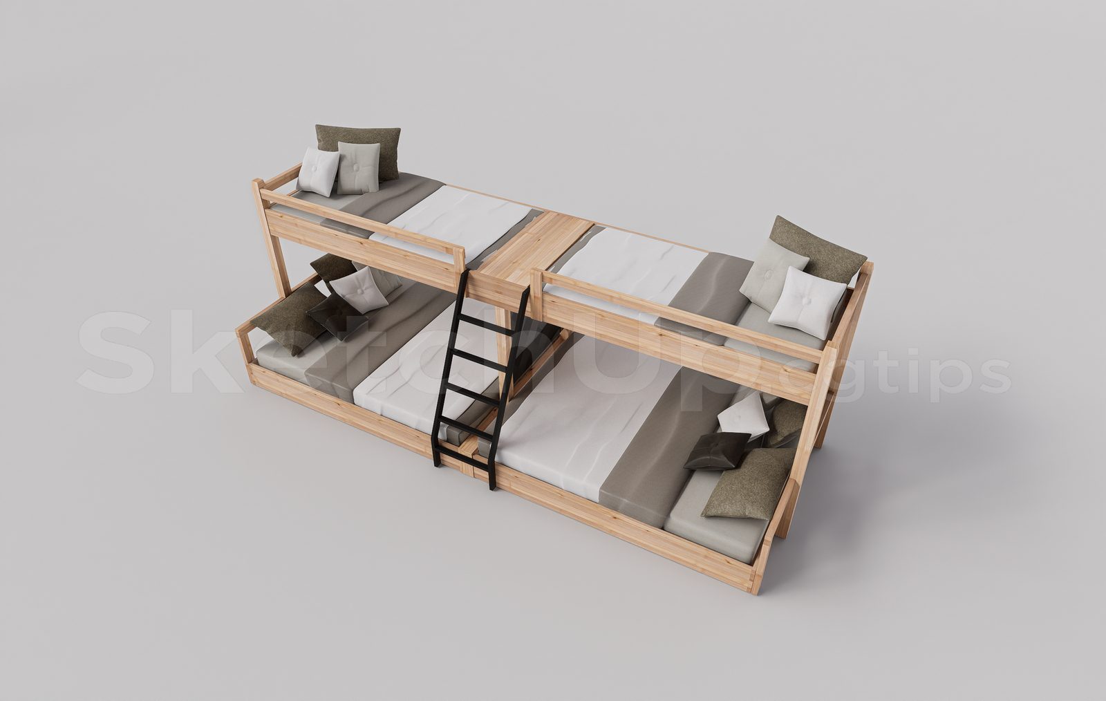16637. Free Sketchup Child Bed Model Download
