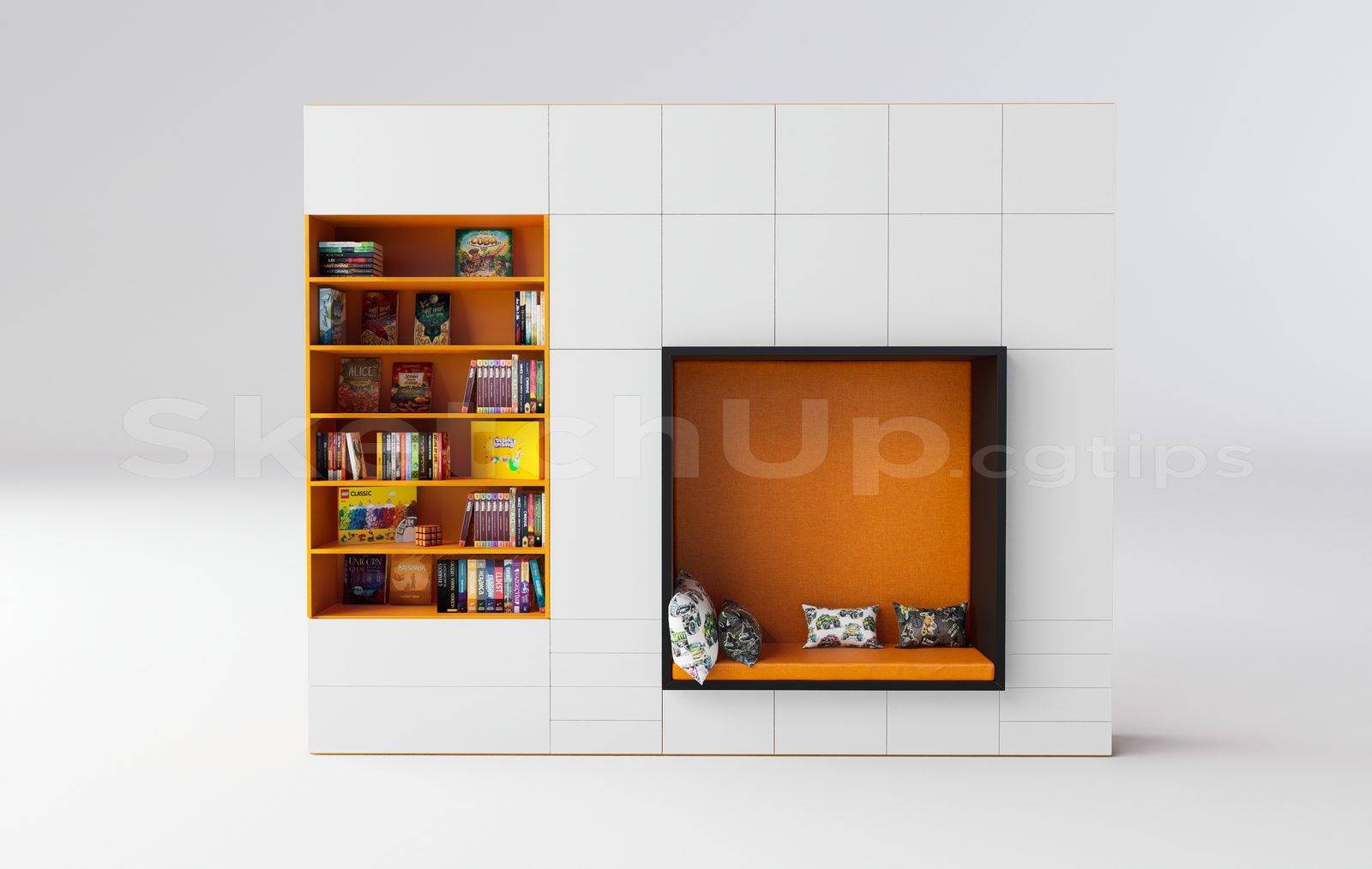 17181. Free Sketchup Child Wardrobe Model Download