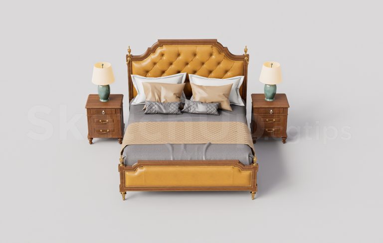 18075. Download Free Bed Model for SketchUp