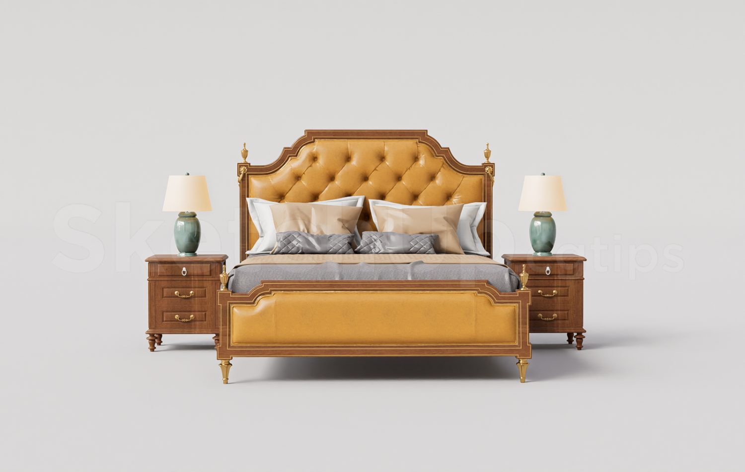 18075. Download Free Bed Model for SketchUp
