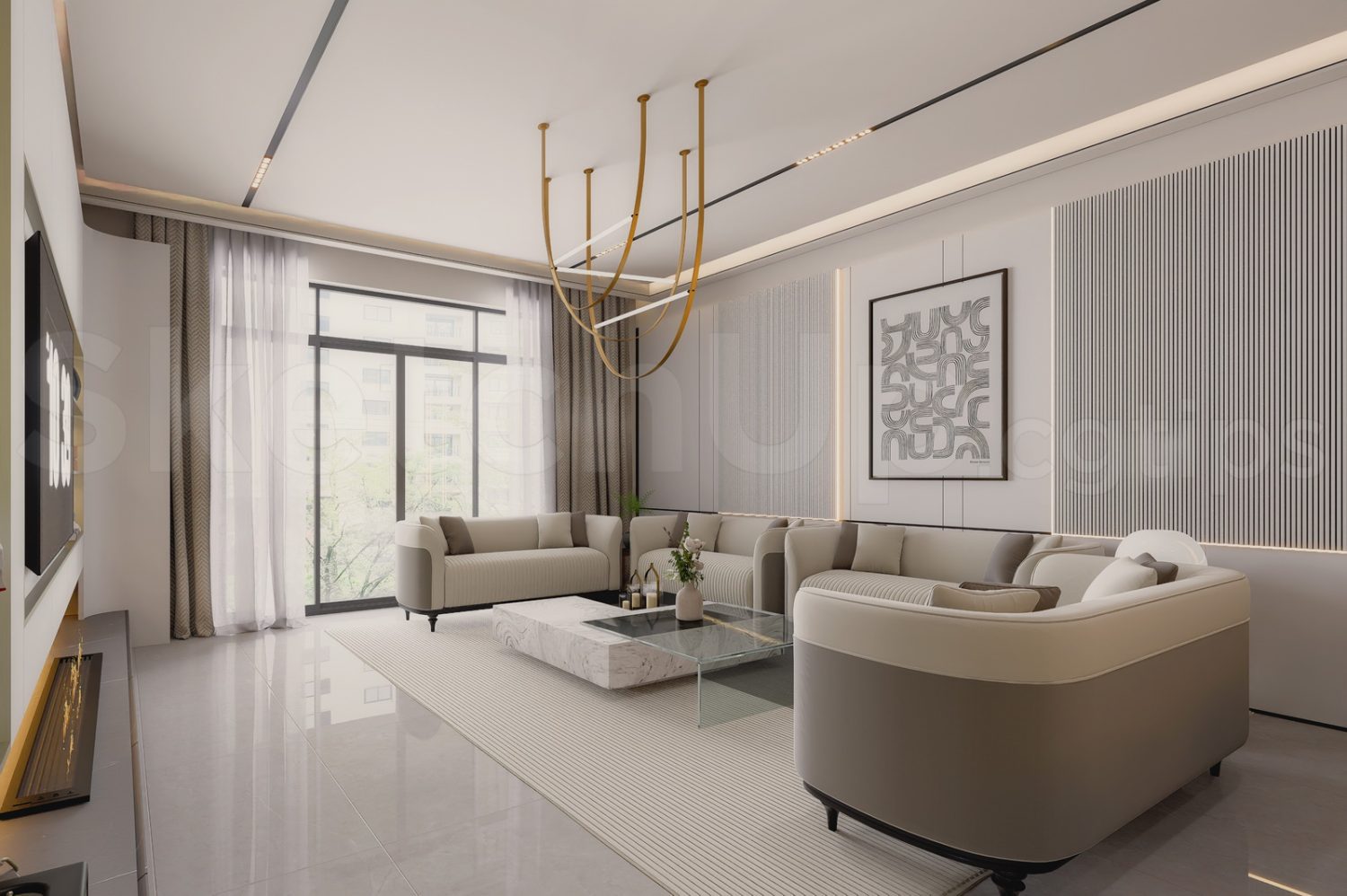 20633. Sketchup Livingroom Interior Model Download By Ravi K