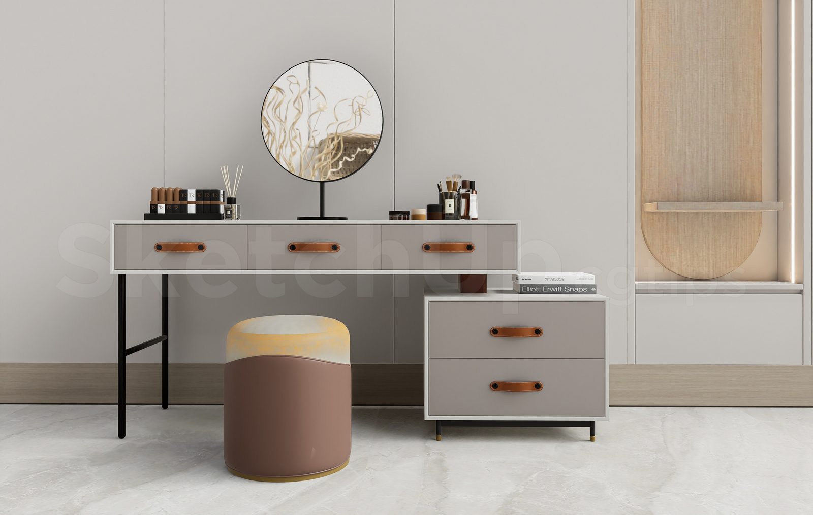 18140. Makeup Table 3D Model SketchUp Free