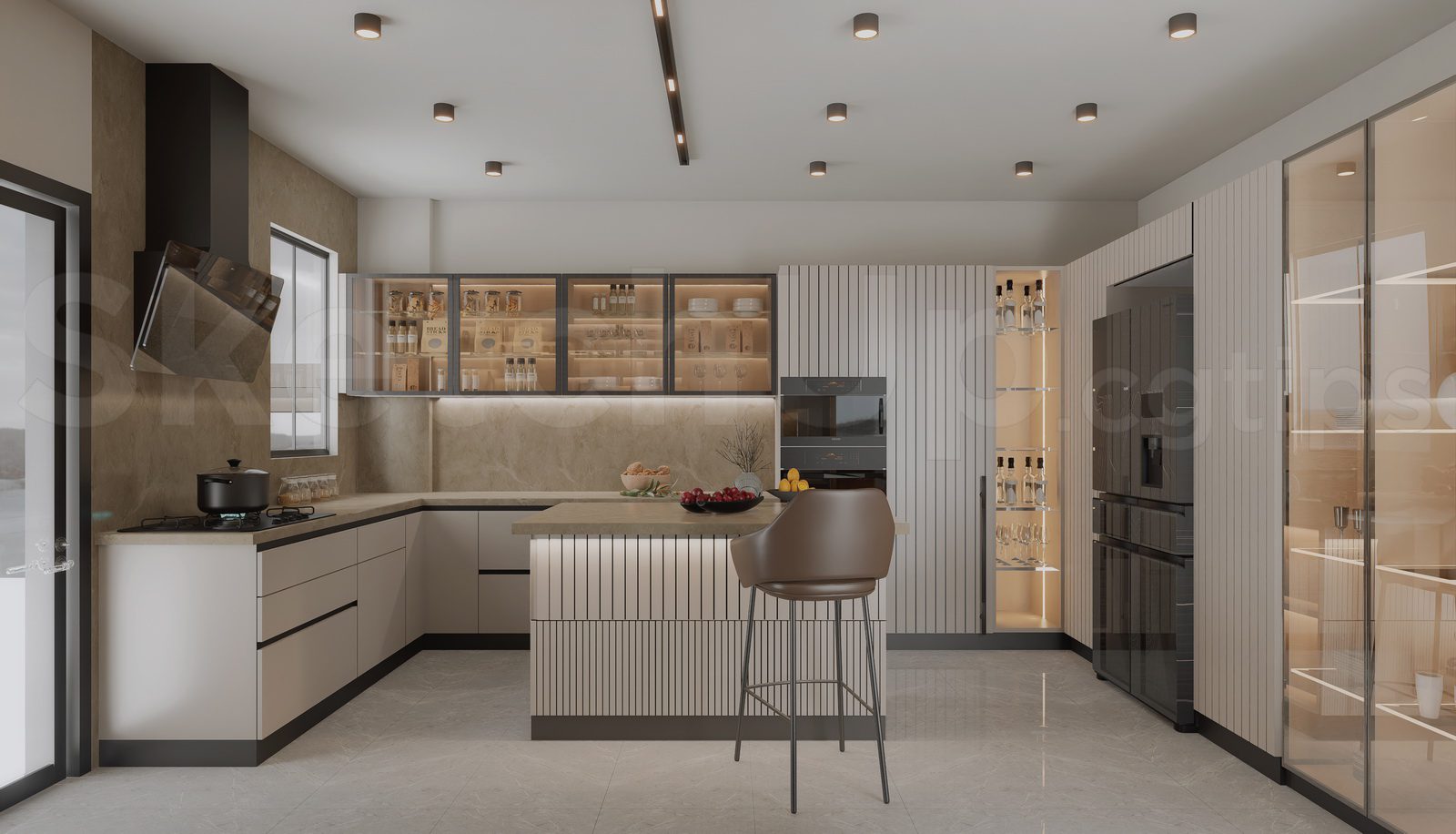 20637. Sketchup Model Of Classic Kitchen Interior For Free Download By Ravi K (1) - Sketchup ...