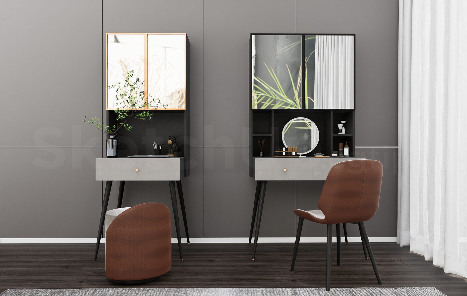 18525. Makeup Table 3D Model SketchUp Free