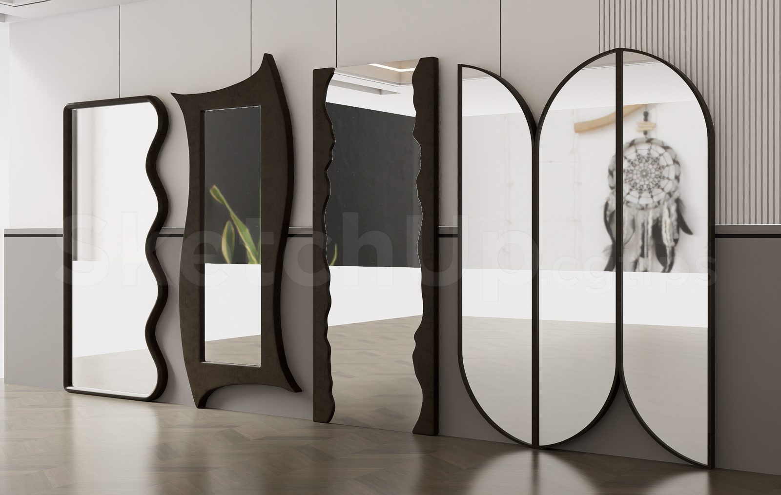 18647. Free Sketchup Mirrors Model Download