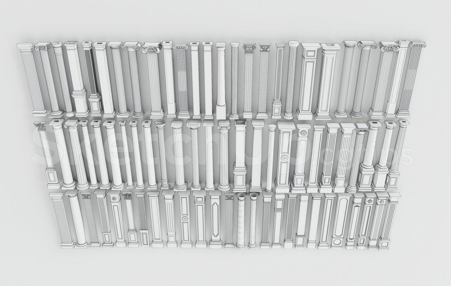 18774. Download SketchUp models of Roman column