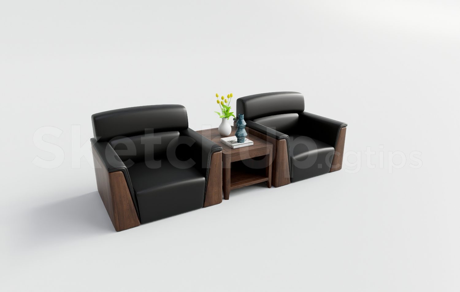 18785. Free Sketchup Office Sofa Model Download